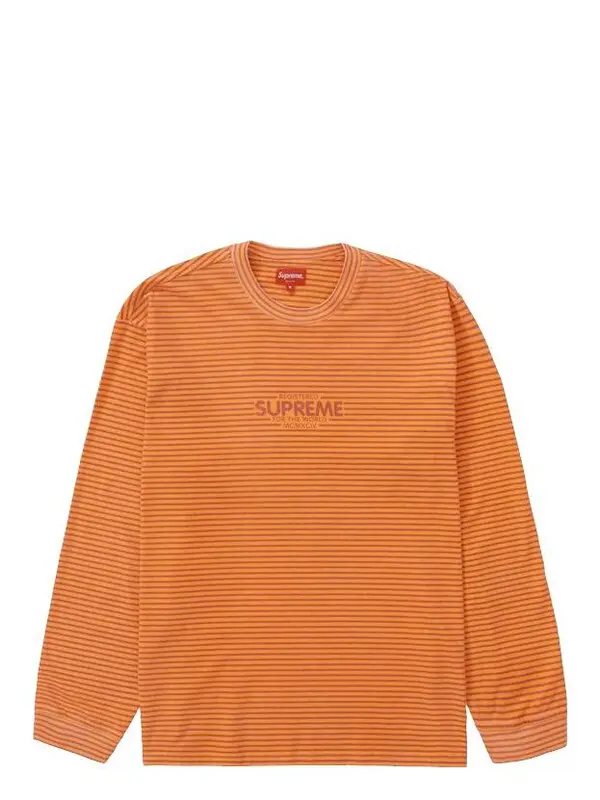 Supreme Micro Stripe Long Sleeve Top - Orange