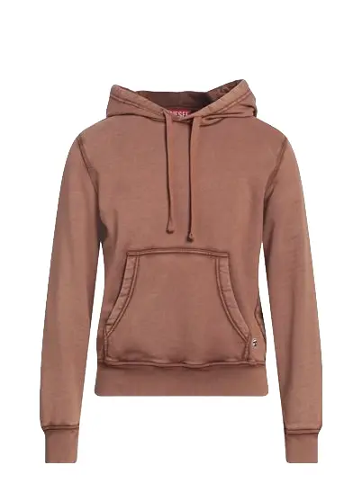 Diesel Cotton Blend Hooded Sweatshirt - Beige