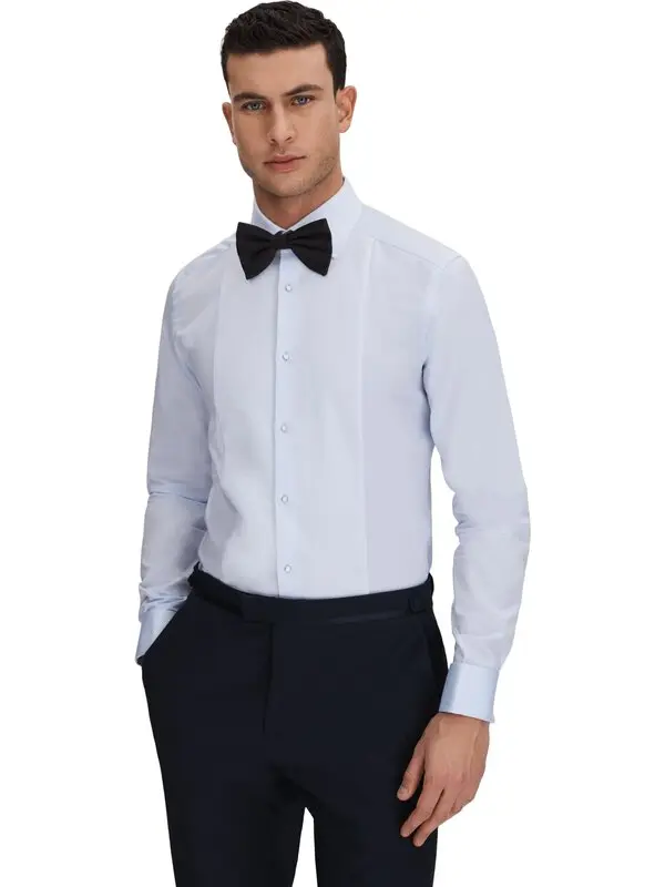 REISS Marcelsoft Cotton Marcella Tuxedo Shirt Regular-fit - Blue