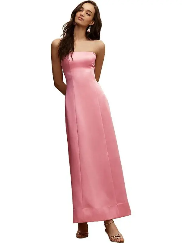 MARE MARE Piper Strapless Fit & Flare Maxi Dress - Medium Pink