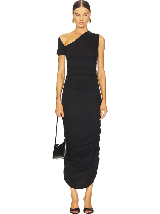 AMELIE TEJE Stasera Midi Dress - Washed Black