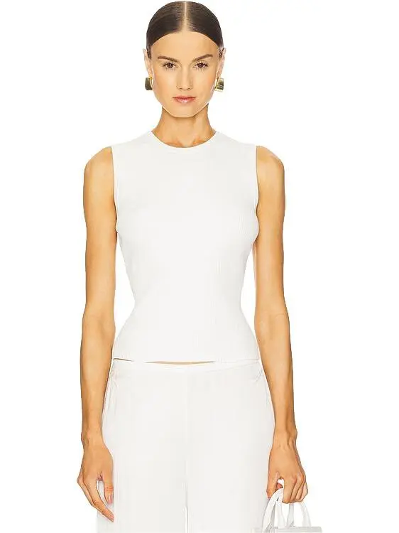 Veronica Beard Crewneck Sleeveless Pullover - Off White