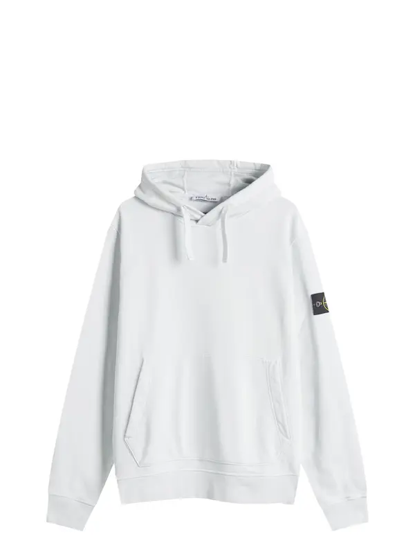 Stone Island Garment Dyed Popover Hoodie - Sky Blue