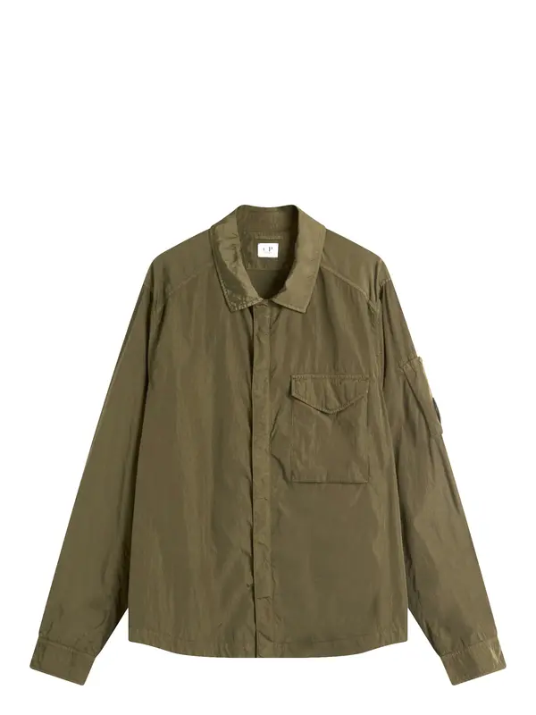 C.P. COMPANY Chrome-r Full Zip Overshirt - Ivy Green