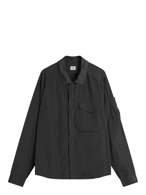 C.P. COMPANY Chrome-r Full Zip Overshirt - Black