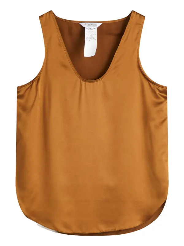 Max Mara Filly Silk Vest Top - Tobacco