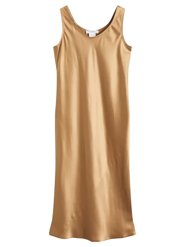 Max Mara Banjo Silk Maxi Dress - Camel