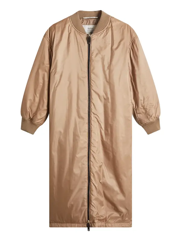 Max Mara Longline Bomber Jacket - Camel