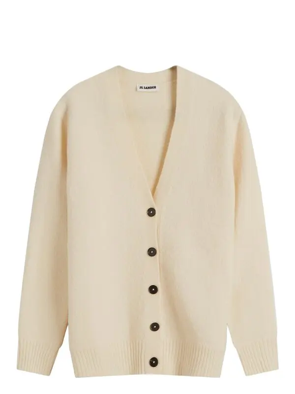JIL SANDER Button Front Cardigan - Natural