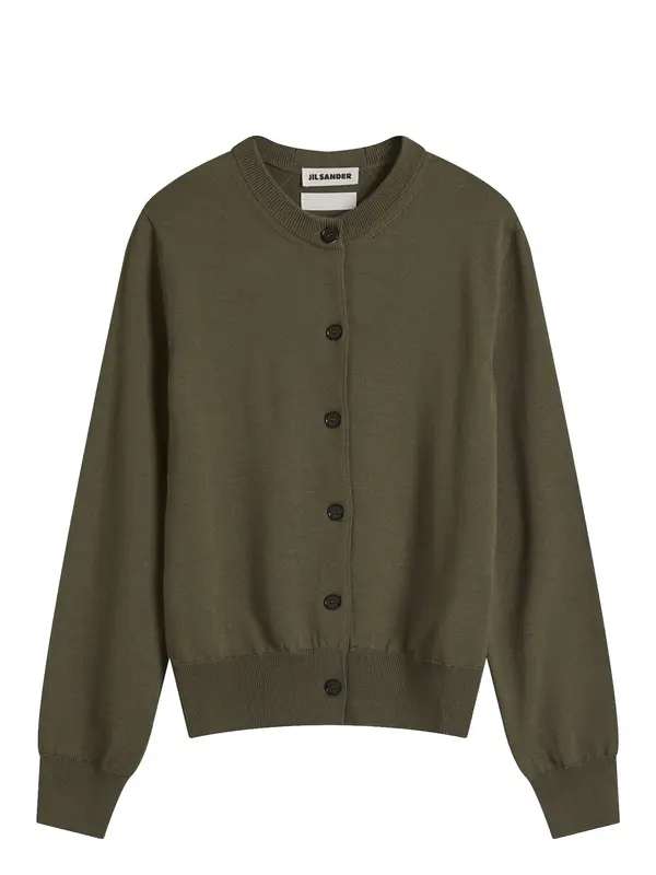 JIL SANDER Knitted Cardigan - Thyme Green