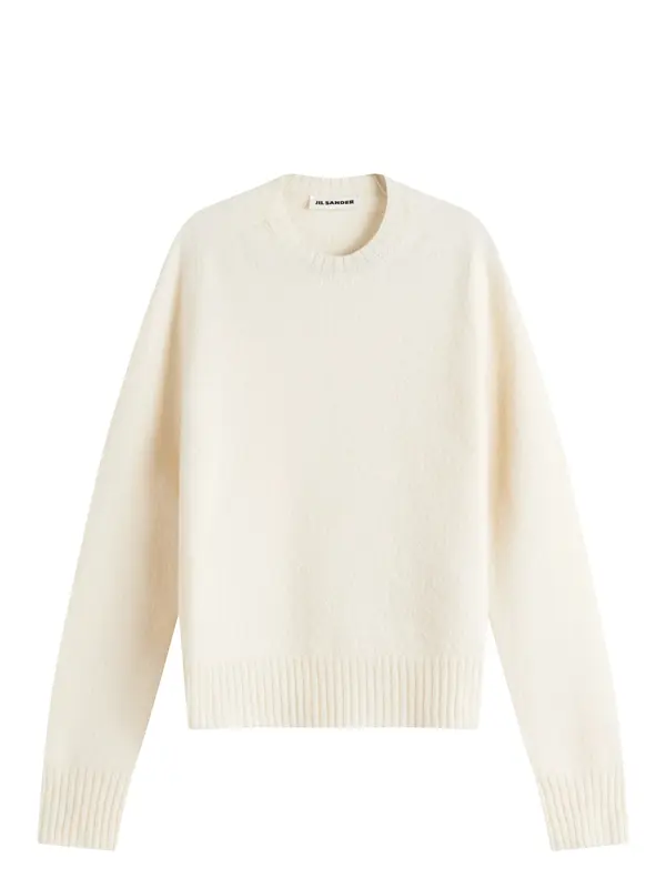 JIL SANDER Long Sleeve Knitted Sweater - Natural