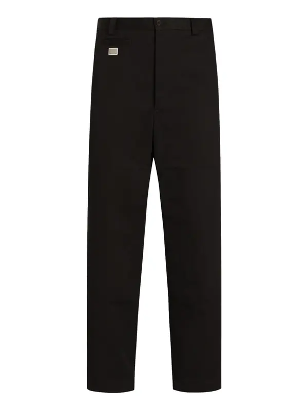 Dolce & Gabbana Logo-plaque Trousers - Black