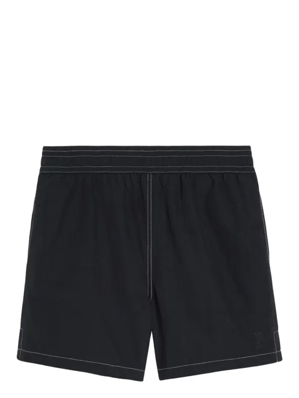Ami De Coeur Contrast-stitching Swim Shorts - Black