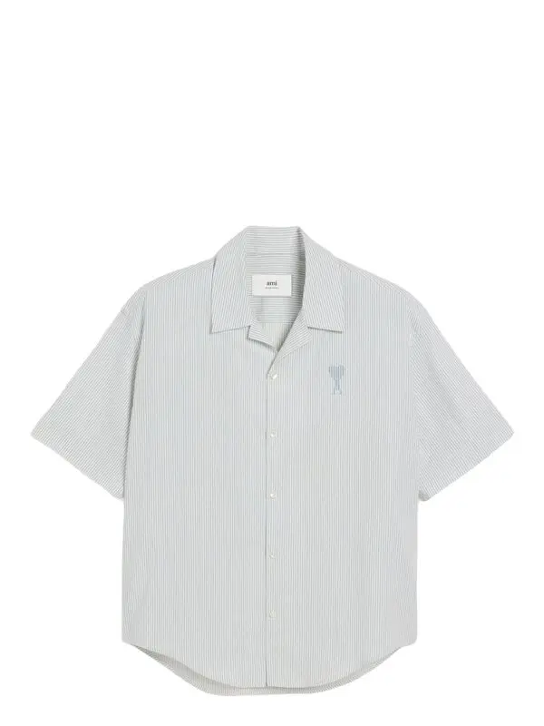 Ami Camp-collar Short-sleeve Shirt - White
