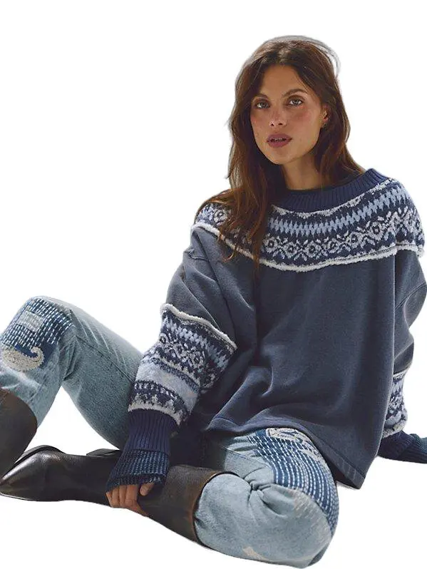 Free People Chilly Sweatshirt - Orisis Combo