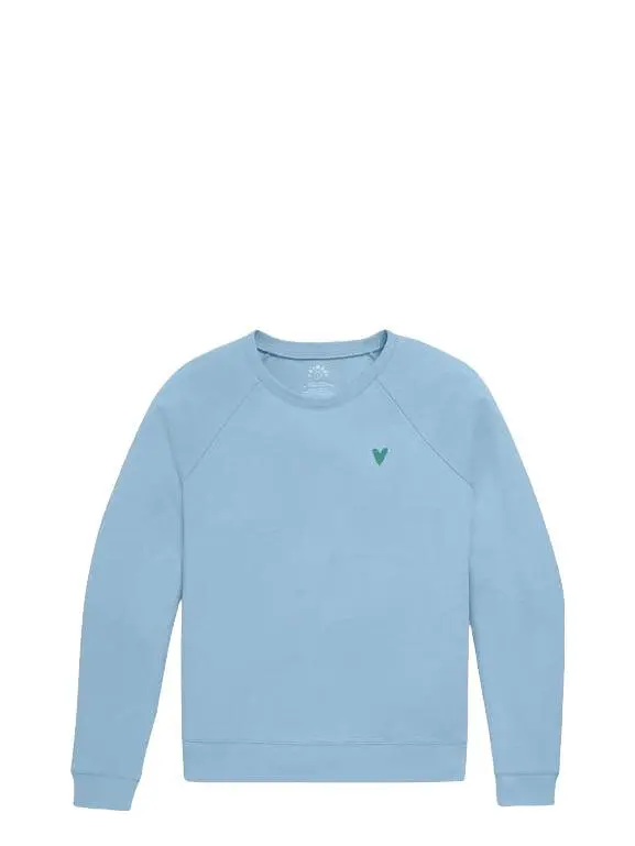 PRIMARY Embroidered Cotton French Terry Sweatshirt - Stream