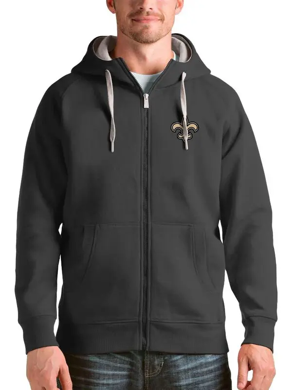 ANTIGUA Full-zip Victory Hoodie - Charcoal