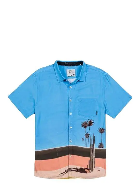 BAJA LLAMA 5pmnighthawk Button Up - Blue