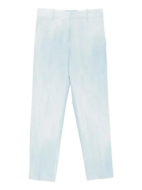 Ermanno Scervino Denim-print Trousers - Blue