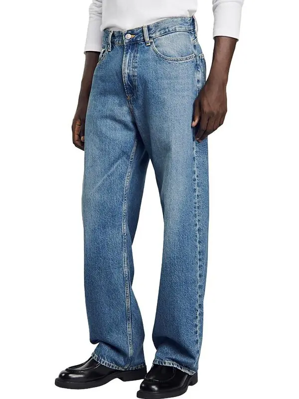 Sandro Baggy Stonewashed Jeans - Blue