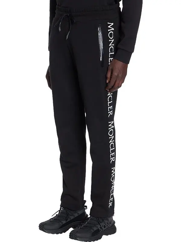 Moncler Embroidered Logo Drawstring Sweatpants - Black