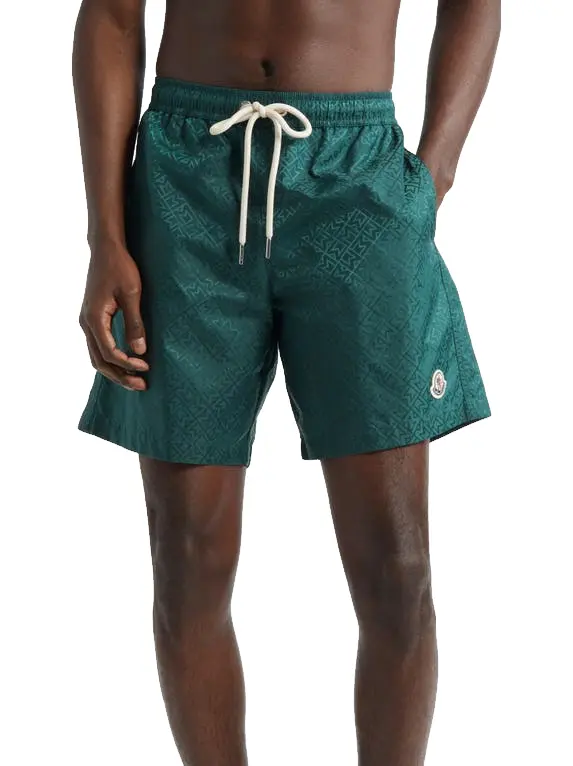 Moncler Boxer Mare Swim Trunks - Green