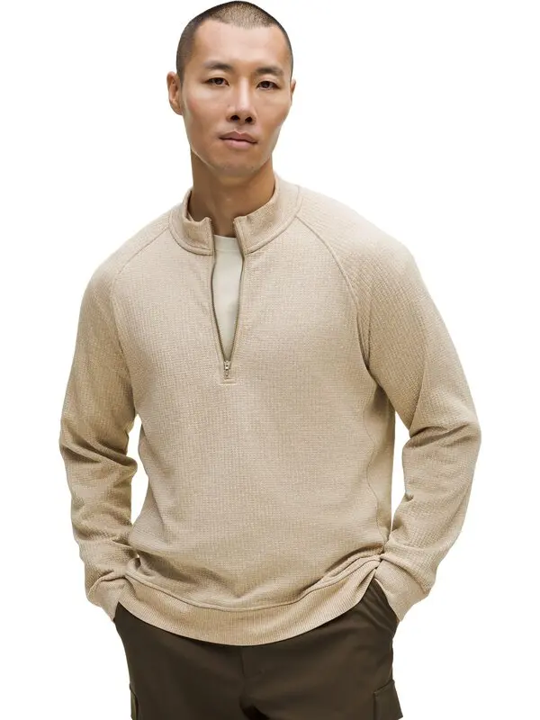 Lululemon Engineered Warmth Half Zip - Sheer Oak/white
