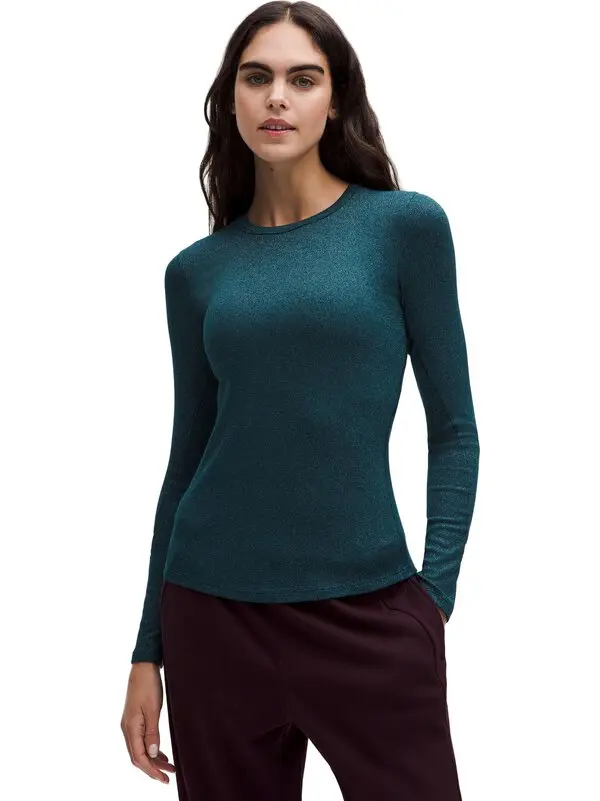 Lululemon Long-sleeve Shirt - Indochine Blue/silver