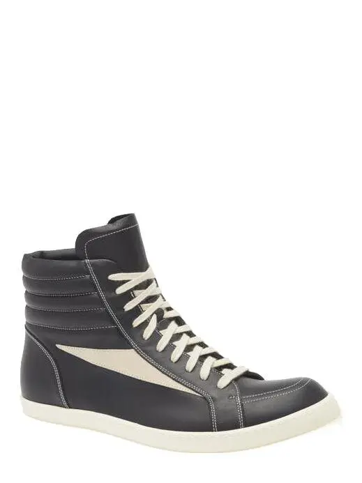 Rick Owens High Sneaks - Black/ Milk/ Milk