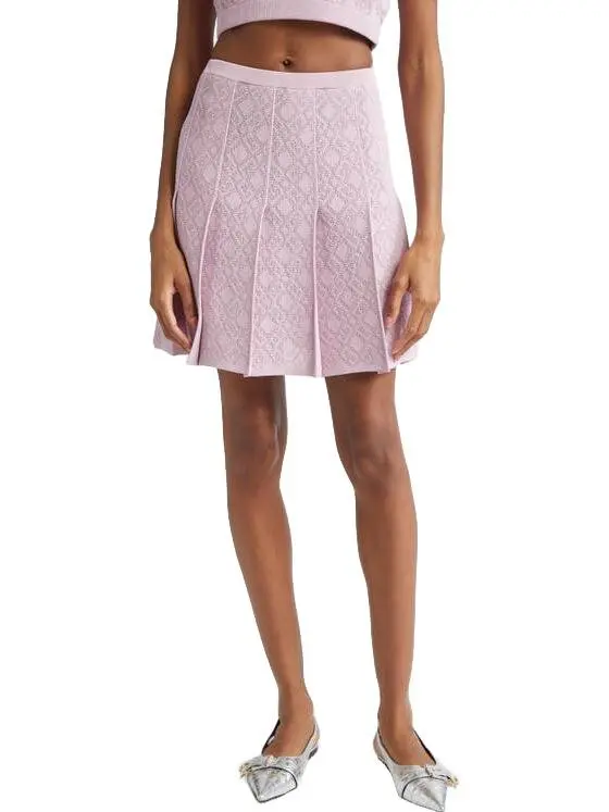 Givenchy Pleated Jacquard Miniskirt - Parma