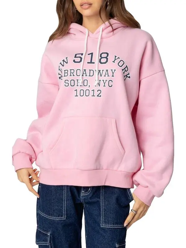 EDIKTED New York Oversized Hoodie - Light-pink