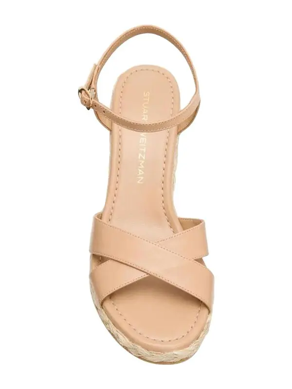 STUART WEITZMAN Dayna Leather Espadrille Sandals - Ltbeig