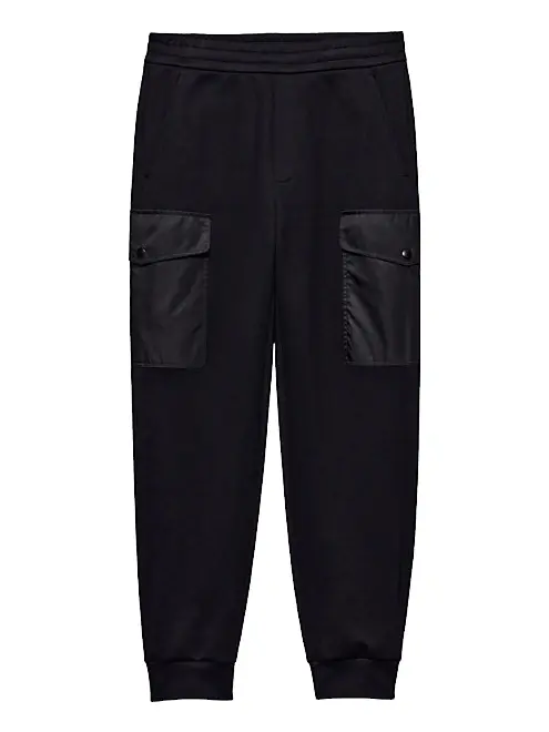 Prada Re-nylon Cotton-jersey Fleece Jogging Bottoms - Black