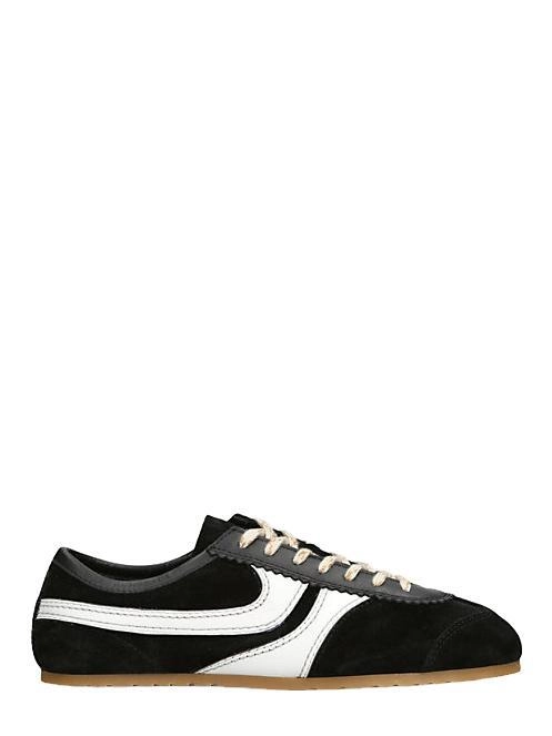 Dries Van Noten Dustin Stripe Leather Low-top Trainers - Black