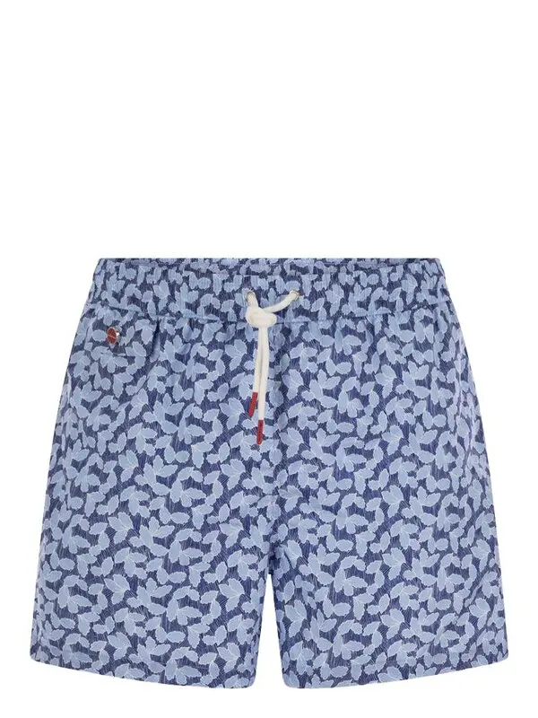Kiton Patterned Beach Boxers - Blue