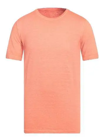 120% Lino Basic Linen T-shirt - Orange