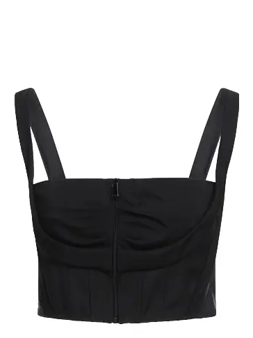 Pinko Jersey Crop Top - Black