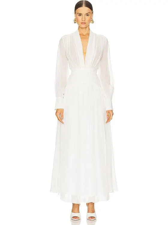 NICHOLAS Jocelyn Maxi Dress - Ivory