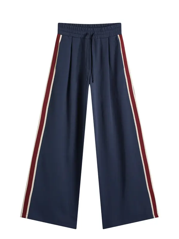 WEEKEND BY MAX MARA Marsala Wide-leg Sweatpants - Navy