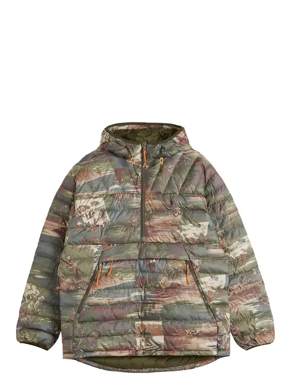 Polo Ralph Lauren Ski Camo Ripstop Half Zip Jacket - Camo Ski Scenic