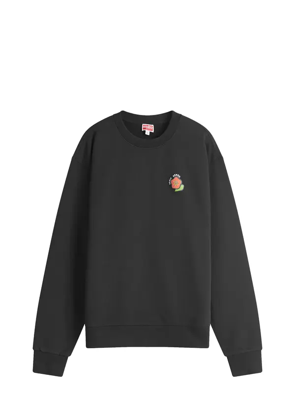 Kenzo Pop Embroidered Oversized Sweatshirt - Black