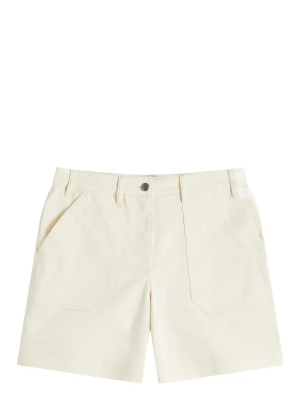 Moncler Organic Cotton Wide Shorts - White