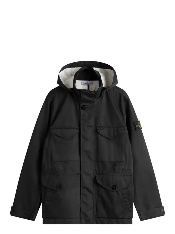 Stone Island Raso Gommato 3l Field Jacket - Black