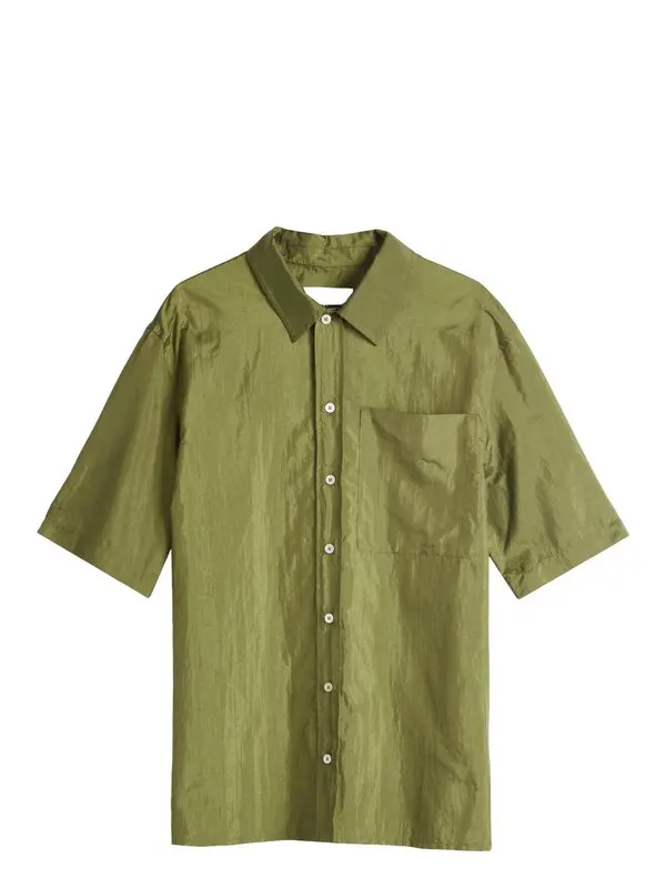 JIL SANDER Short Sleeve Regular Fit Shirt - Grasshopper