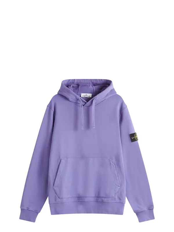 Stone Island Garment Dyed Popover Hoodie - Lavender