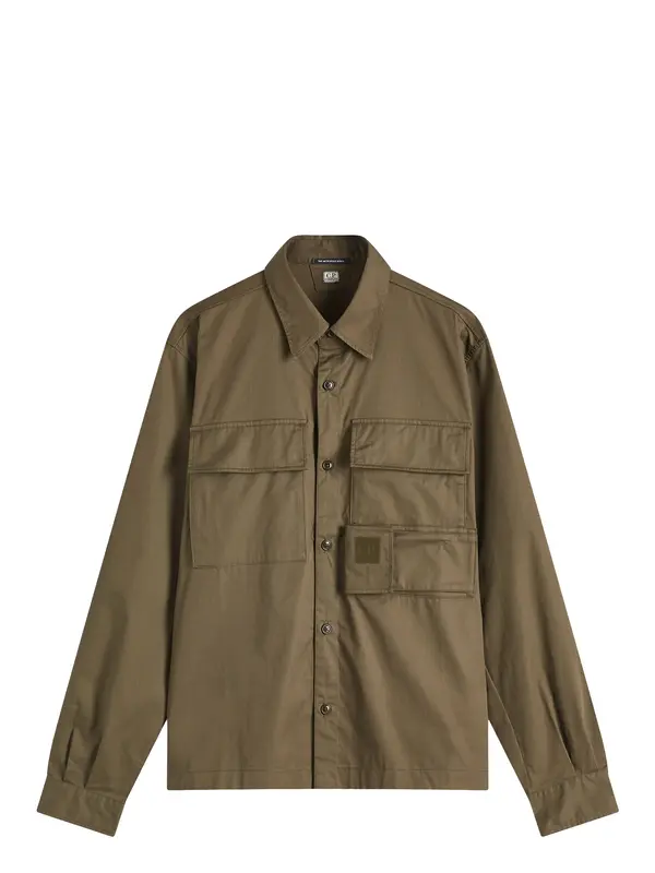 C.P. COMPANY Metropolis Series Gabardine Long Sleeve Shirt - Ivy Green