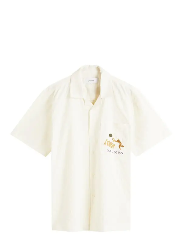 PALMES Garden Short Sleeve Shirt - Off-white