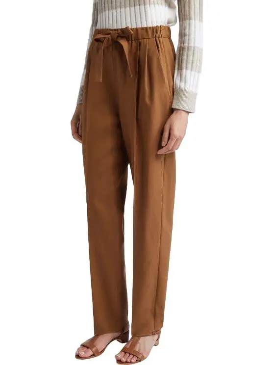 Max Mara Edere Wool Trousers - Tobacco