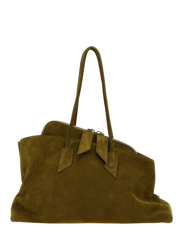Attico La Passeggiata Suede Shopper - Green