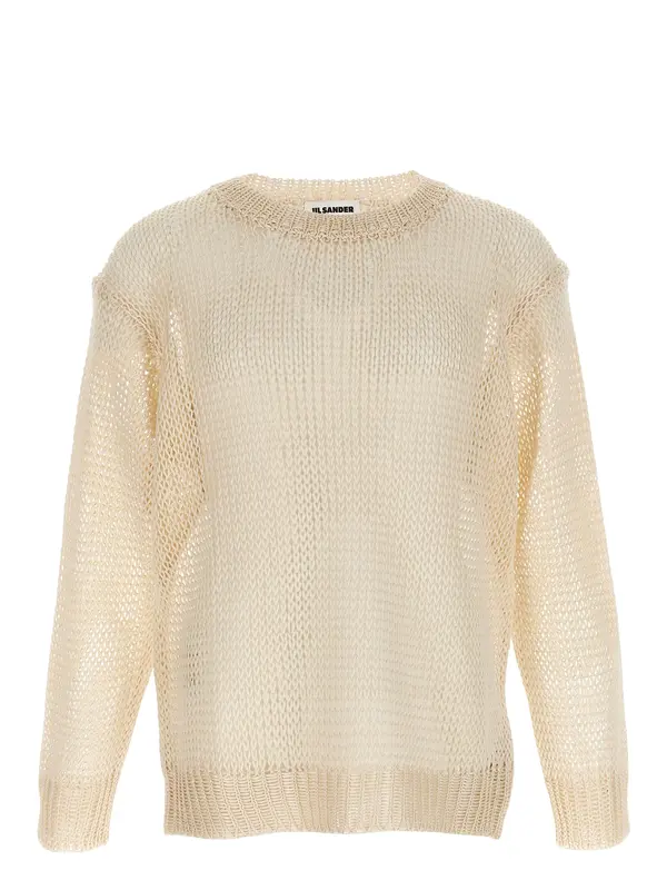 JIL SANDER Net Mesh Sweater - Beige